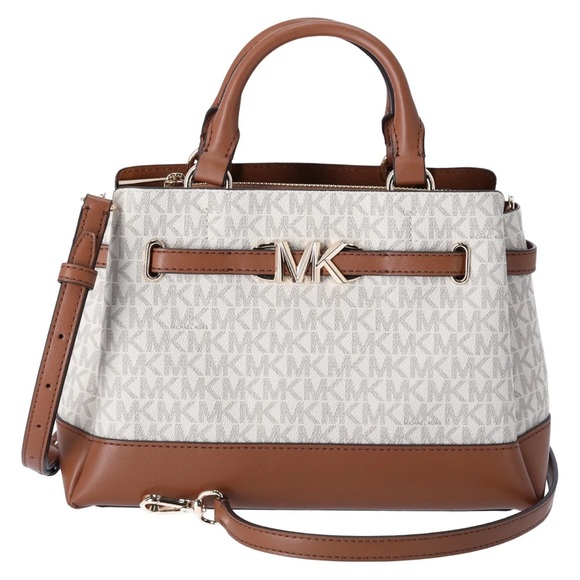 Michael Kors | Bags | Michael Kors Reed Small Center Zip Logo Belted ...